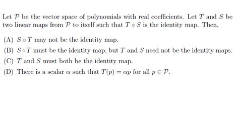 Vector Space Linear Map Solved Problem 4 Complex Vector Spaces