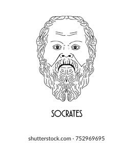 Socrates Line Art Hand Drawn เวกเตอรสตอก ปลอดคาลขสทธ Shutterstock