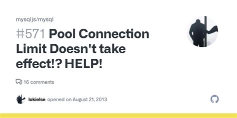 pool connection limit doesn t take effect help · issue 571