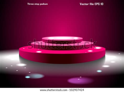 Three Step Podium Stock Vector Royalty Free 102907424
