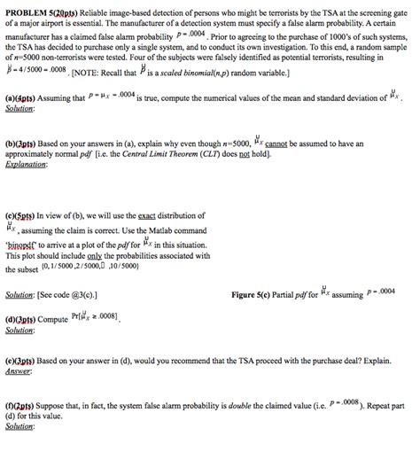Problem 5 This Statistics Problem Uses A Code