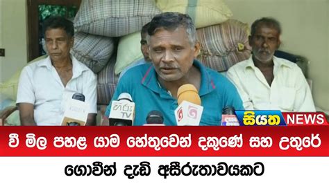 වී මිල පහළ යාම හේතුවෙන් දකුණේ සහ උතුරේ ගොවීන් දැඩි අසීරුතාවයකට