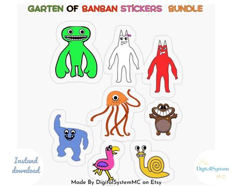 Cute Garten Of Banban Characters Anime Svg Png Bundle Png Etsy