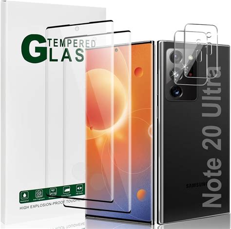 Amazon Com Pack Galaxy Note Ultra Screen Protector With Camera Lens Protector