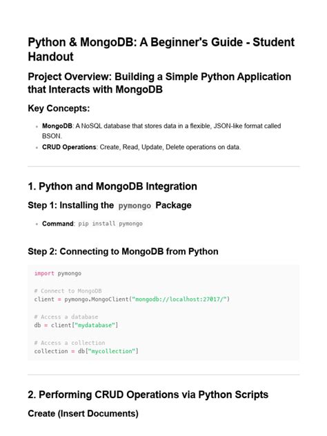23841020docpython And Mongodb A Beginners Guide Pdf Mongo Db Information Retrieval