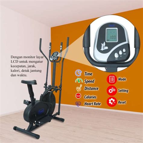 Promo Twen E6 Orbitrack Tracer Elliptical Bike Sepeda Fitness Sepeda