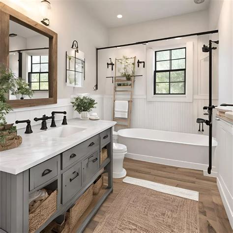 Best 13 Farmhouse Bathroom Ideas For A Modern Rustic Look Artofit