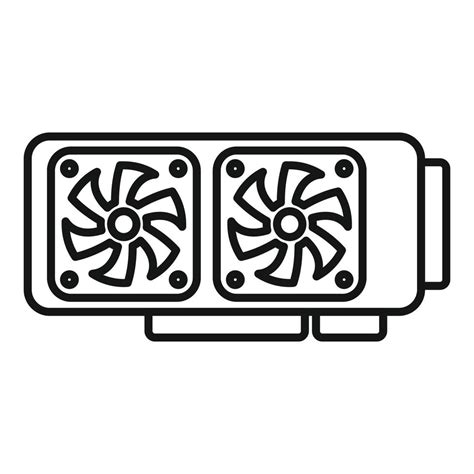 Gpu Card Cooler Icon Outline Vector Cpu Chip Vector Art At Vecteezy