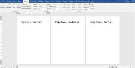 Change Orientation Of One Page In Word Nanopag