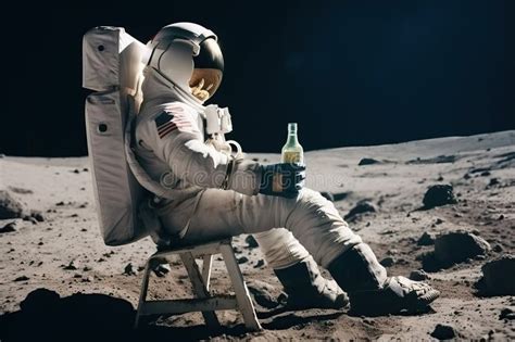An Astronaut Drinks Some Beer On The Planet Generative Ai Stock