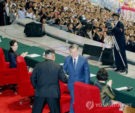 평양정상회담 빛나는 조국 관람한 문재인 김정은