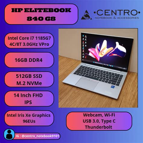 Jual HP Elitebook G Core I G VPro GB GB FHD Muluss Kota Bandung Centro