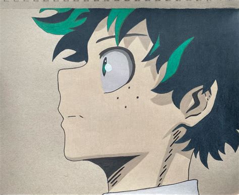 Izuku Midoriya Deku Coloured Pencil Drawing