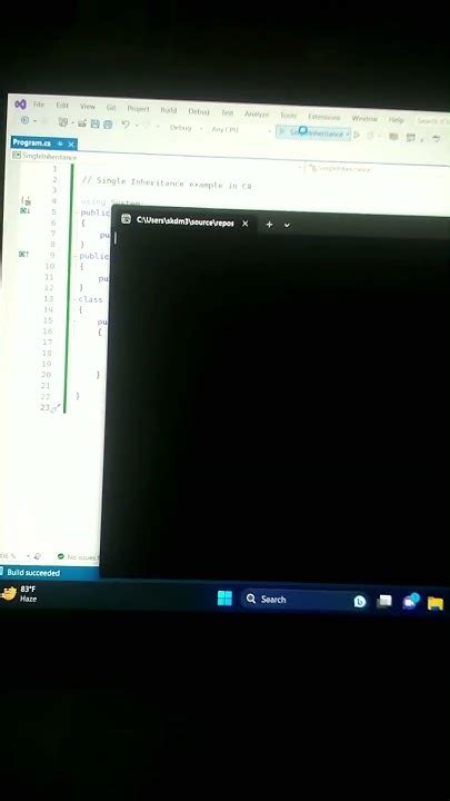 Single Inheritance In C Shorts Shortsvideo Viral Viralshort
