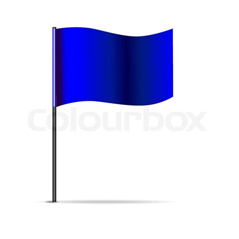 Vector Illustration Of Blue Triangular Flag Stock Vector Colourbox