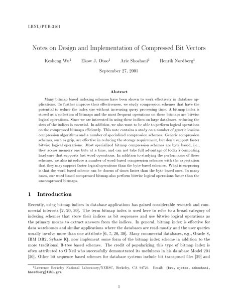 Pdf Notes On Design And Implementation Of Compressed Bit Vectors