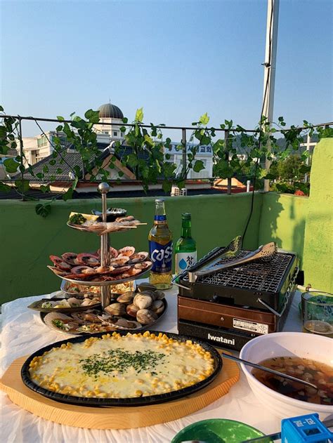 동명동 루프탑 술집 바다포차돌섬 루프탑 테라스에서 즐기는 조개구이로제떡볶이 조합 바다포차돌섬 네이버 블로그