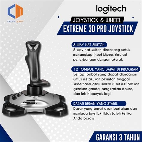 Jual Wheel Logitech Wingman Extreme 3d Pro Joystick Original Garansi Shopee Indonesia