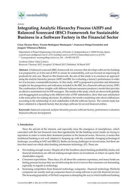 pdf integrating analytic hierarchy process ahp and balanced