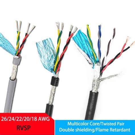 [hot W] 1 5m Rvsp Twisted Pair Shielded Cable 26 24 22 20 18awg 2 4 6 8core Rs485 Signal Control