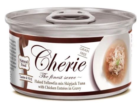 Влажный корм для котов Cherie с нежными кусочками желтоперого тунца и