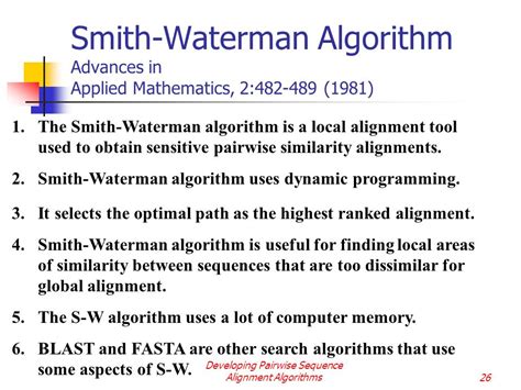 Developing Pairwise Sequence Alignment Algorithms - ppt video online download