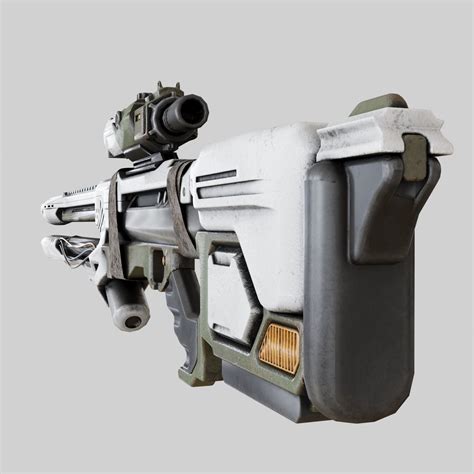 3D Model SciFi Sniper Rifle VR AR Low Poly CGTrader