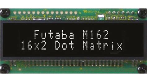 Futaba M162sd07fa Vfd Display 8 X 5 2 Rows X 16 Char Asciikatakana
