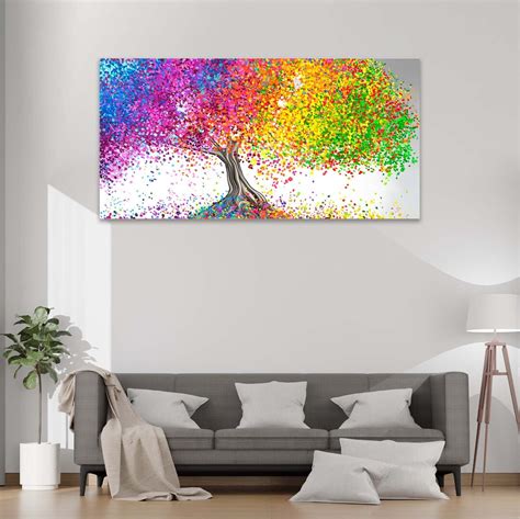 Colorful Tree Poster Colorful Tree Wall Art Tree Wall Art Rustic Home