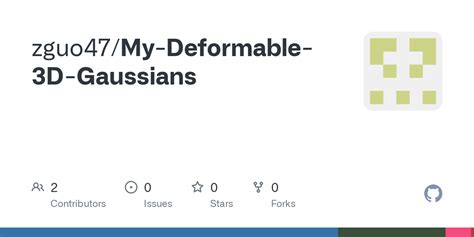 Github Zguo My Deformable D Gaussians