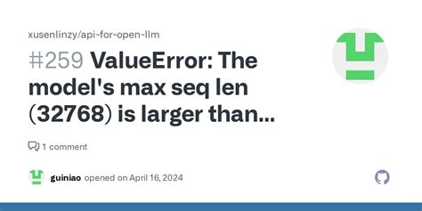 ValueError The Model S Max Seq Len 32768 Is Larger Than The Maximum