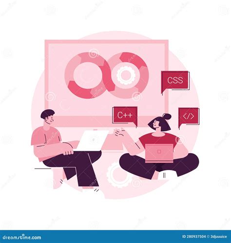 DevOps Team Abstract Concept Vector Illustration Stock Vector