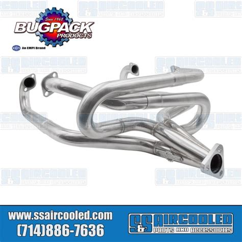 Bugpack VW Exhaust Header 1 5 8in Merged Stainless Steel VW Bug