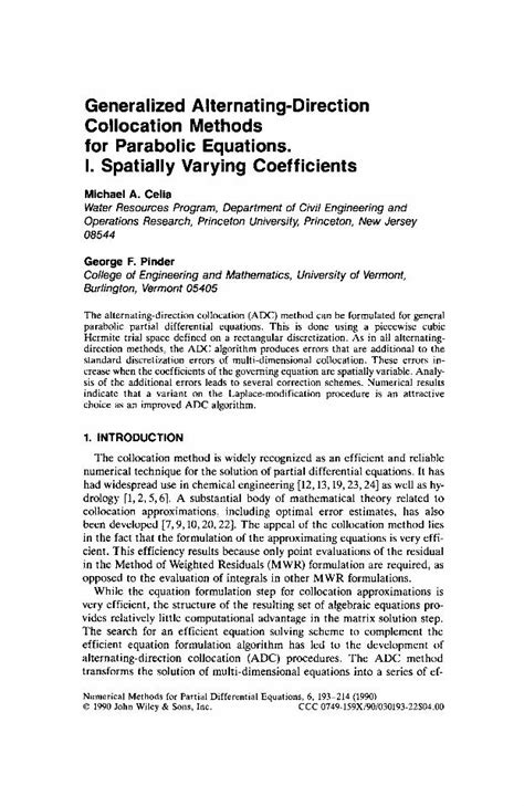 pdf generalized alternating direction collocation methods for