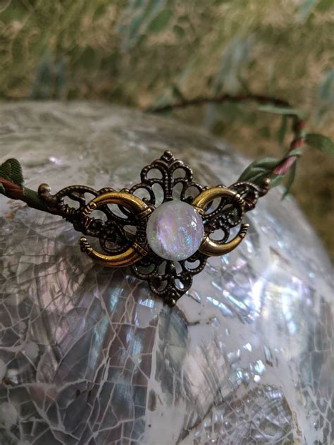 Moon Circlet Fairy Crown Woodland Circlet Goddess Crown Etsy