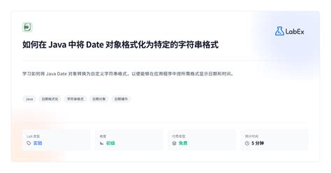 如何在 Java 中将 Date 对象格式化为特定的字符串格式 Labex