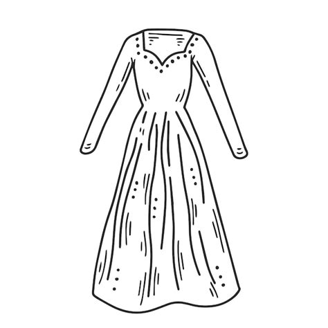 Premium Vector Wedding Dress Doodle
