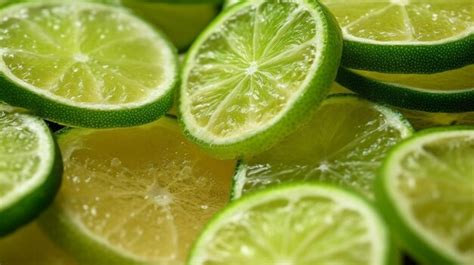 Premium Ai Image Slices Of Fizzy Lime Generate Ai