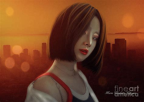 Asian Beauty In Sunset Digital Art By Maria Elisabetta Capogna Pixels