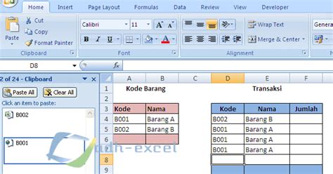 Cara Menggunakan Menu Clipboard Dalam Excel Untuk Copy Paste Belajar