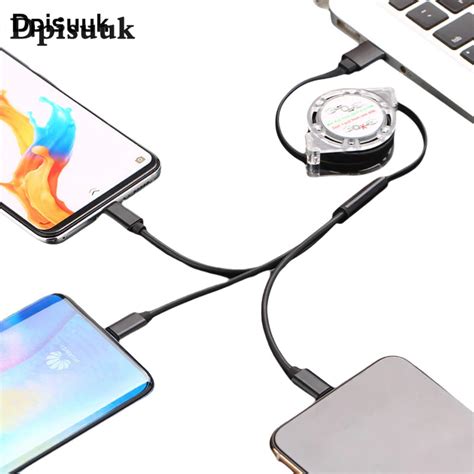 Universal 3 In 1 Telescopic Fast Charging Data Cable Cable Retractable