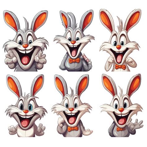 Premium Vector Funny Bugs Bunny Characterlooney Tunesset Stickers