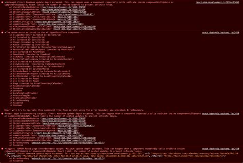 Scheduler Setstate Limit Can Be Exceeded In Scrollgrid Causing