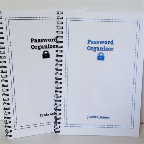 Password Organizer Internet Password Book Spiral Bound Etsy
