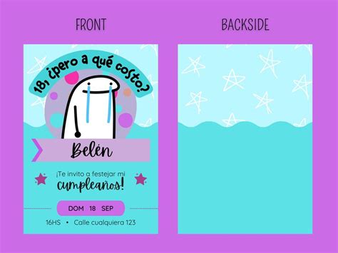 Tarjeta Invitación Imprimible Flork pero a Qué Etsy Hong Kong