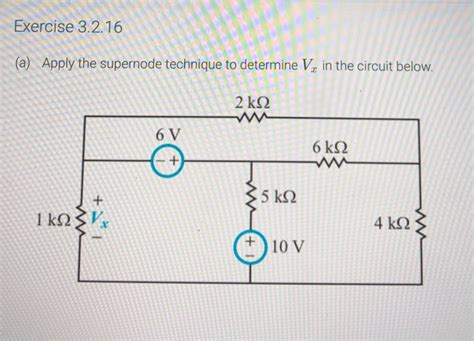 Solved Exercise A Apply The Supernode Technique To Chegg