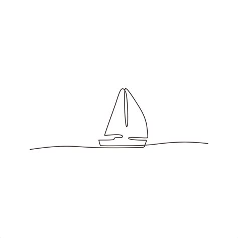 Premium Vector Canoe Boat Continuous Line Art