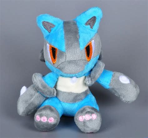 14cm Pocket Monster Plush Toy Cartoon Lucario Stuffed Doll Sweet Cute