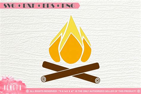 Camping Fire SVG DXF EPS PNG Cutting File