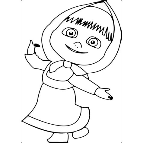 Jual Gambar Sketsa Mewarnai Masha And The Bear Part 1 Gambar